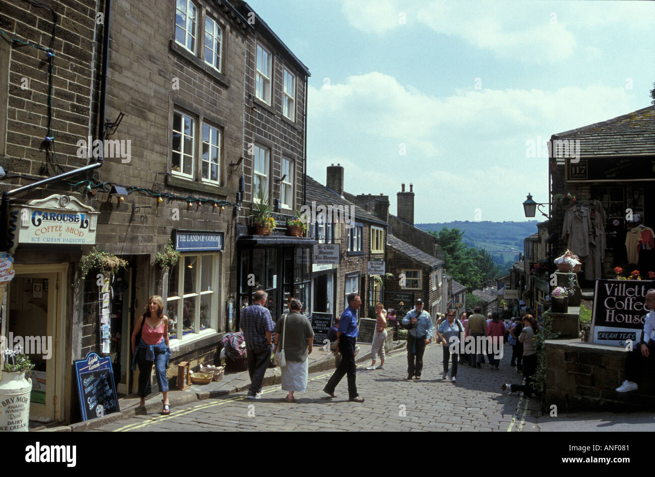 The Main Street Haworth Stock Photo - Alamy