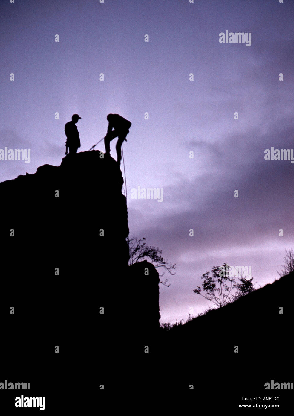 Abseiling Silhouette High Resolution Stock Photography and Images - Alamy