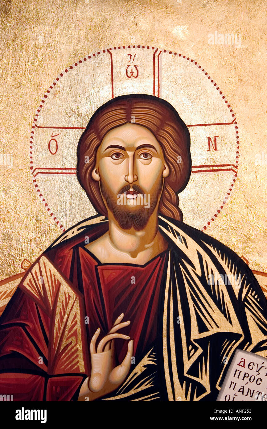 Jesus Christ hagiography image Stock Photo - Alamy