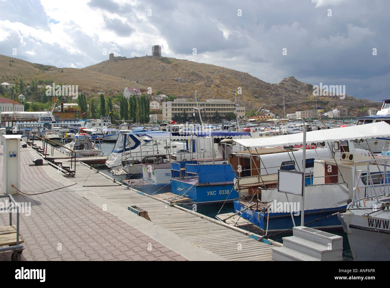Balaclava bay harbour one time soviet nuclear submarine base motor ...