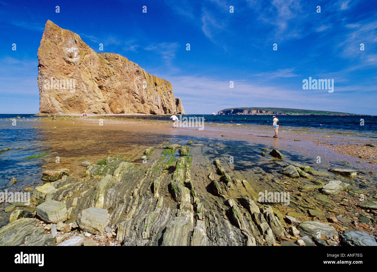 Rocher-Perce on the Gaspe Peninsula, Quebec, Canada Stock Photo - Alamy