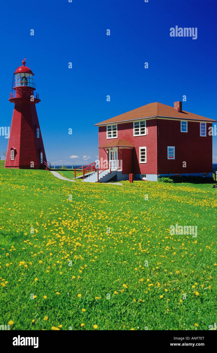 Lighthouse La Martre, Quebec, Canada Stock Photo - Alamy