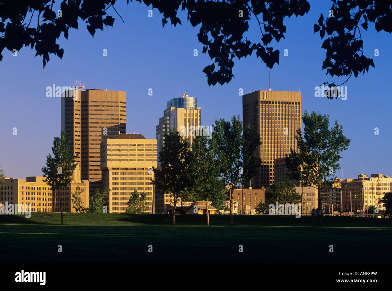Winnipeg skyline at night, Manitoba, Canada Stock Photo - Alamy
