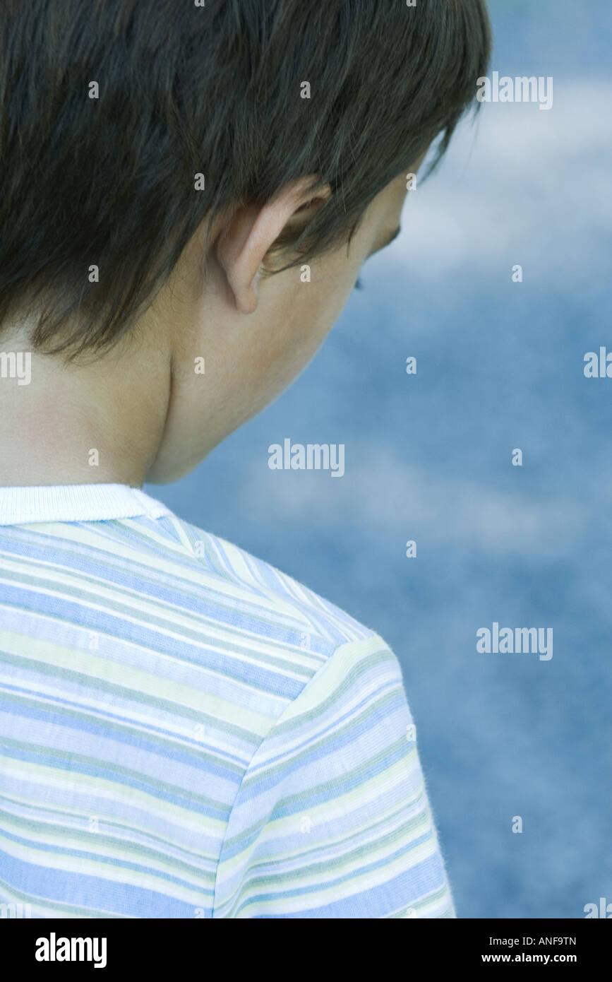 Boy, cropped rear view, close-up Stock Photo - Alamy
