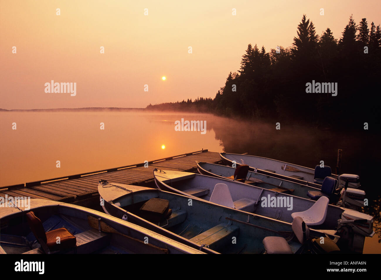 Sunrise at Child's Lake, Duck Mountain Provincial Park, Manitoba ...
