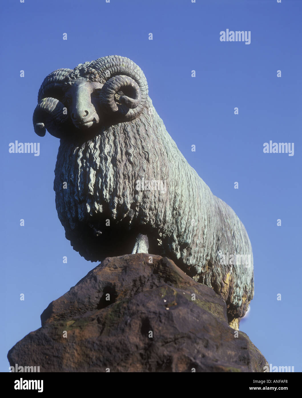 Statue of a ram Colvin Fountain Moffat Dumfries and Galloway Scotland ...