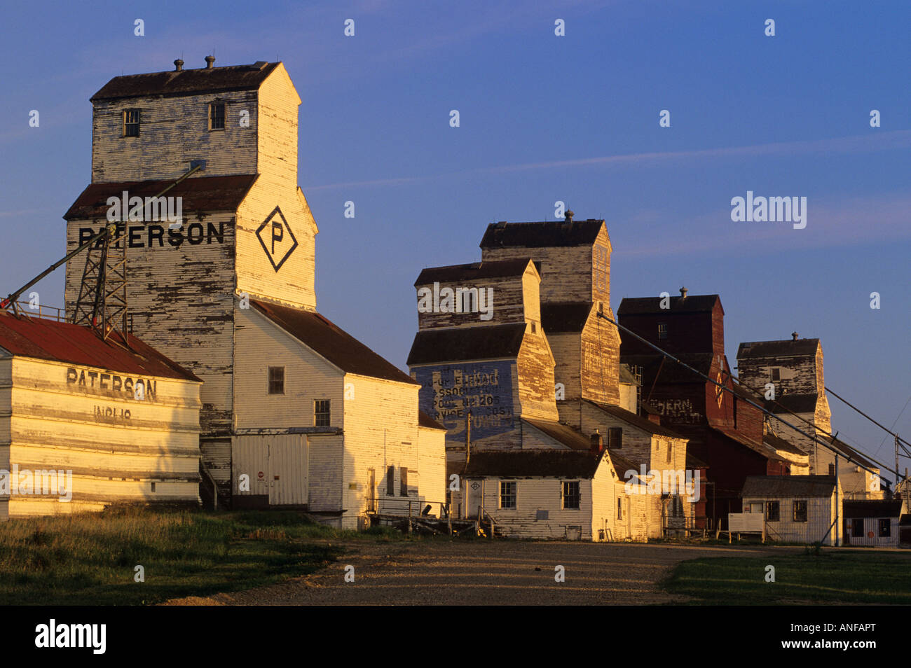 Grain elevators, National Historic Site, Inglis, Manitoba, Canada Stock ...