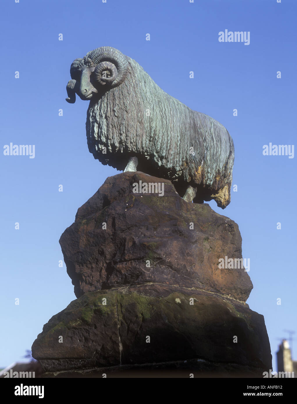 Statue of a ram Colvin Fountain Moffat Dumfries and Galloway Scotland ...