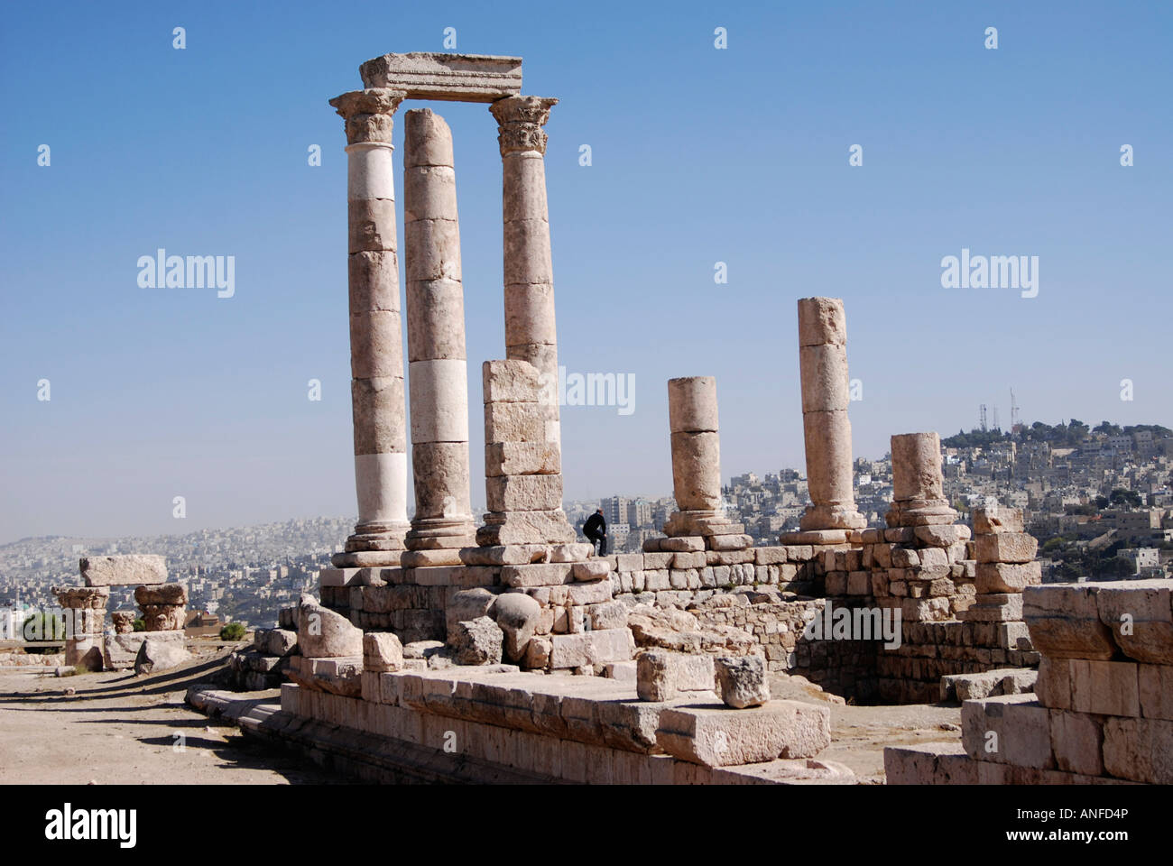 Jordan Amman Jebel citadel city Stock Photo - Alamy