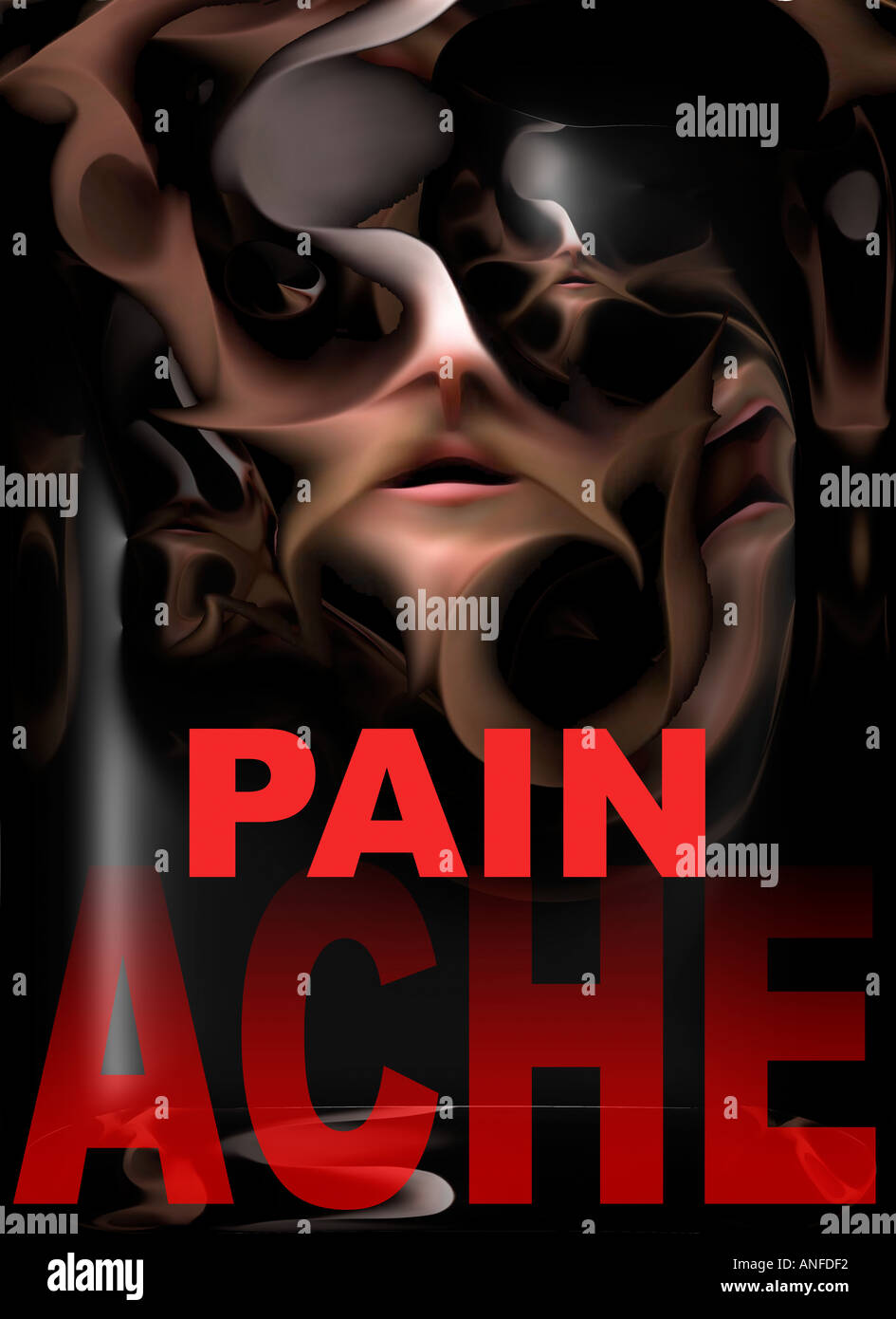 Pain Ache - poster Stock Photo - Alamy