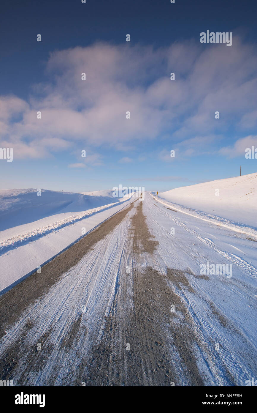 Highway in winter, Austin, Manitoba, Canada Stock Photo - Alamy