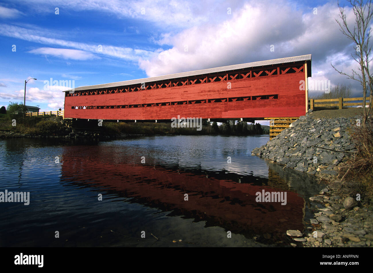 Heppel Covered Bridge, Matapedia River, Quebec, Canada Stock Photo - Alamy