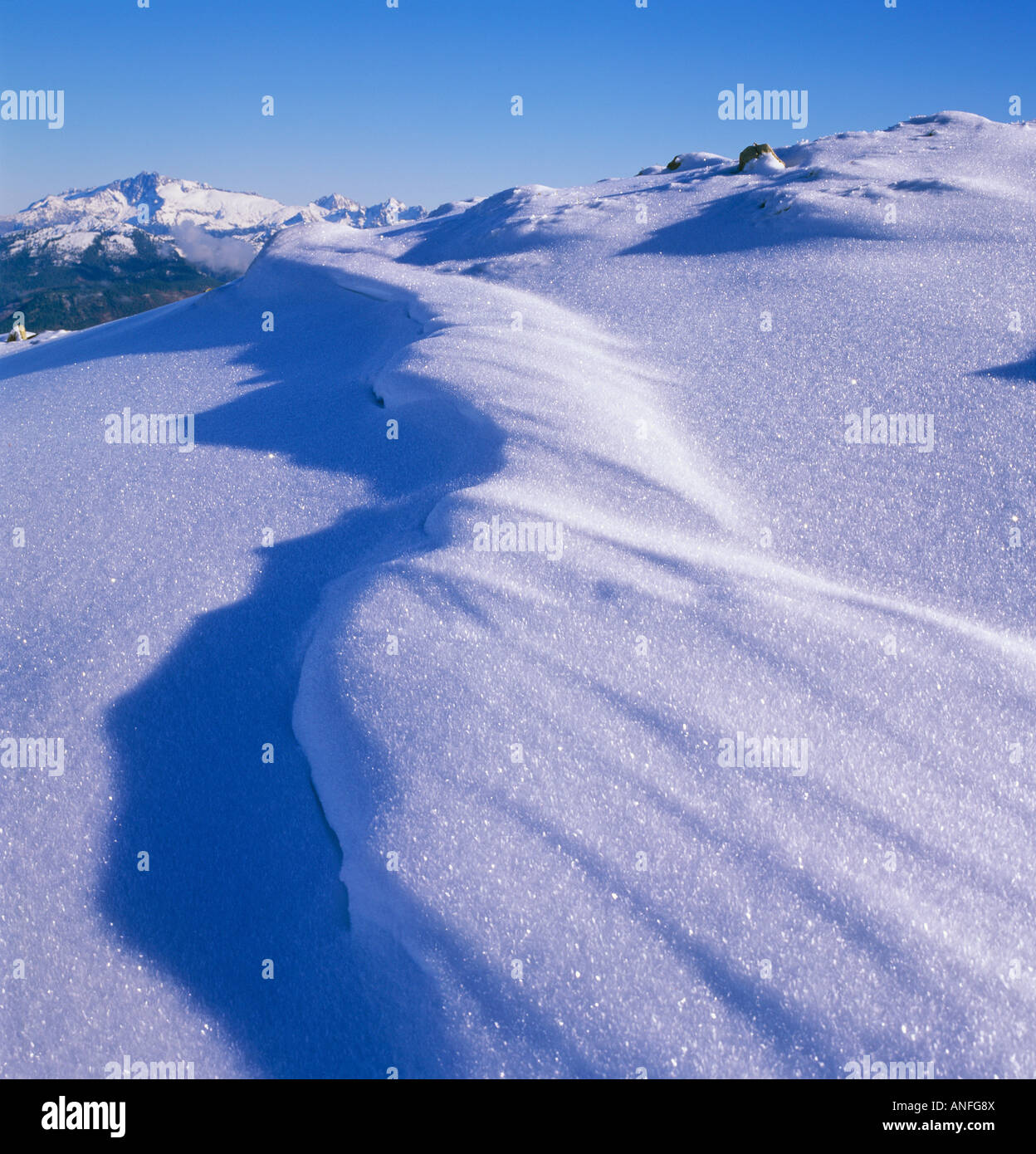 Wind sculpted snow, Mount steele, tetrahedron, sunshine coast, british ...