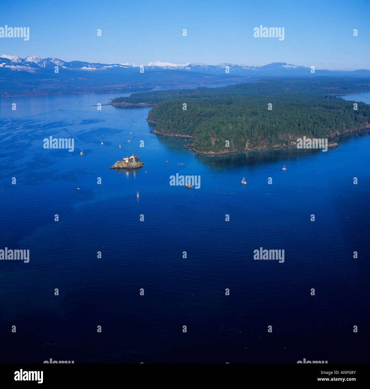 Aerial of denman island hi-res stock photography and images - Alamy