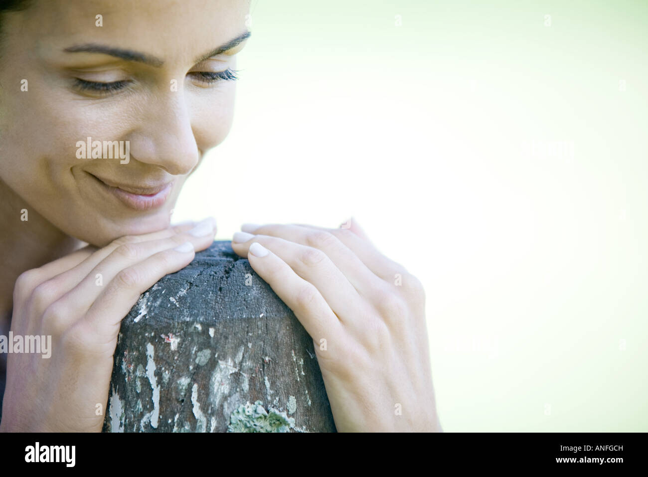 Woman leaning down cut hi-res stock photography and images - Alamy