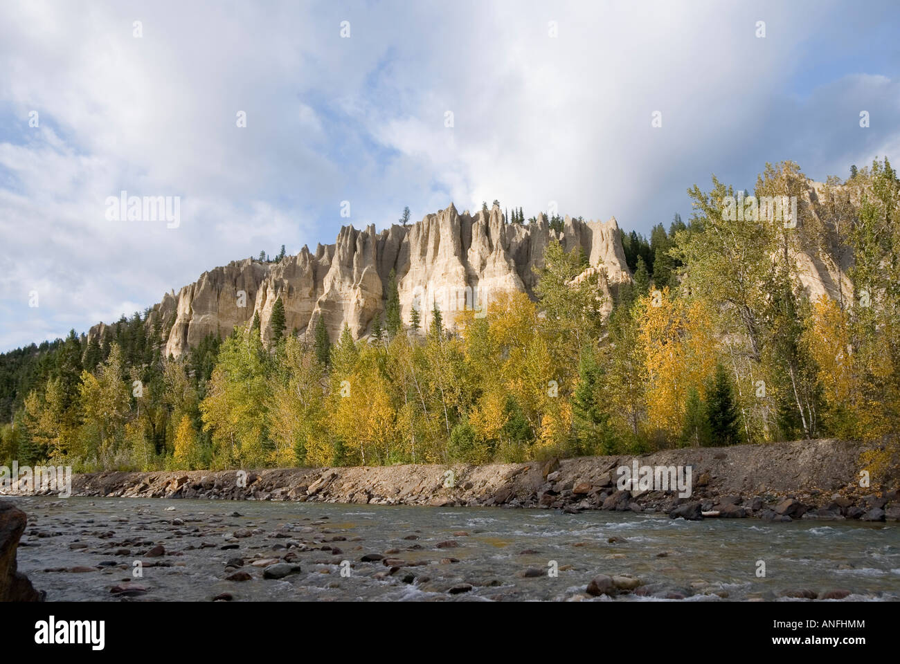 Dutch creek hoodoos in the columbia river valley, part of the rocky ...