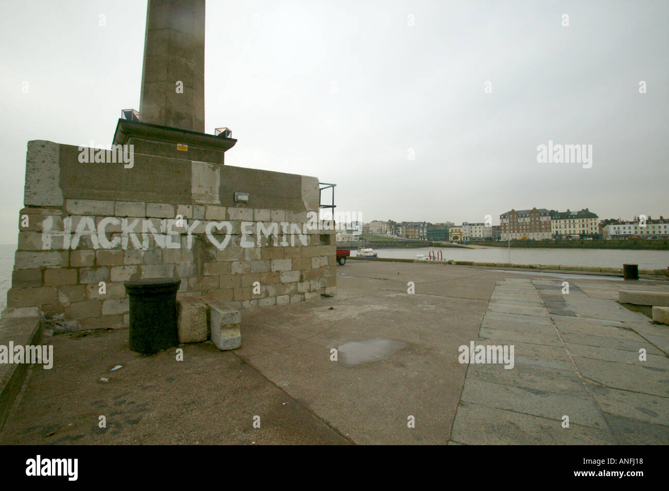 Hackney love heart Emin graffiti Margate Kent England Stock Photo - Alamy