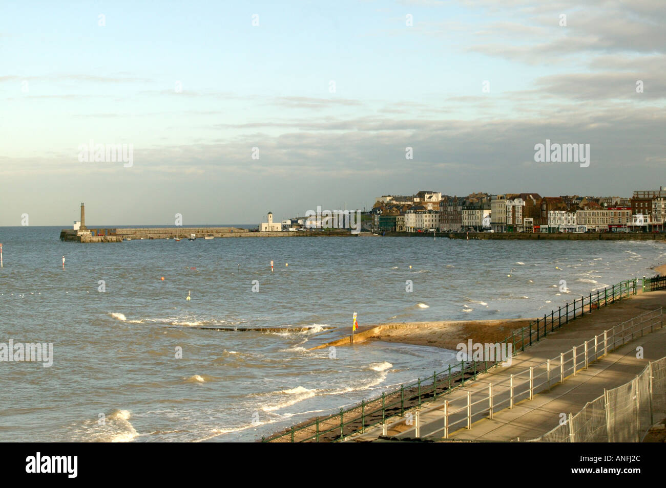 View of Margate Pier across the bay Stock Photo - Alamy