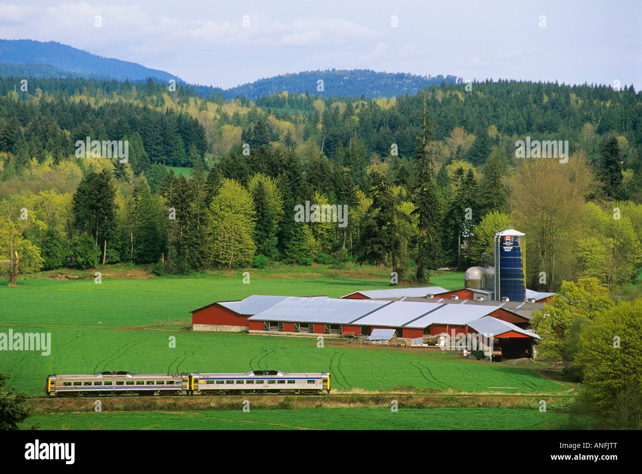 Via Rail's dayliner train running on southern Vancouver Island between ...