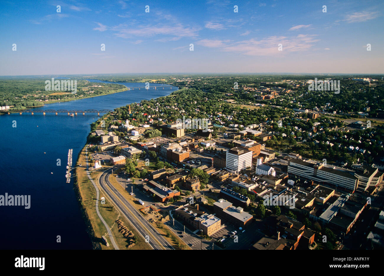 Aerial view of city of new brunswick hi-res stock photography and ...