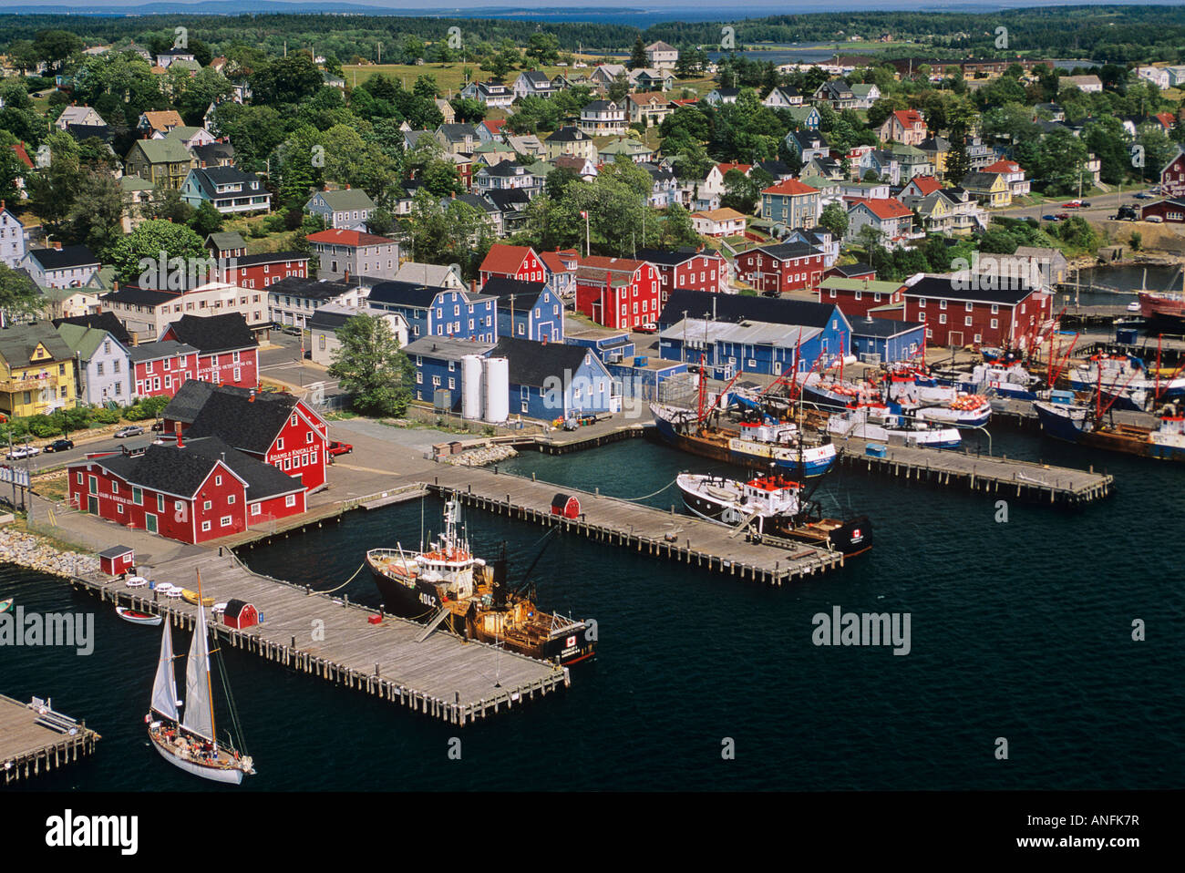 Aerial of lunenburg, nova scotia, Canada Stock Photo - Alamy