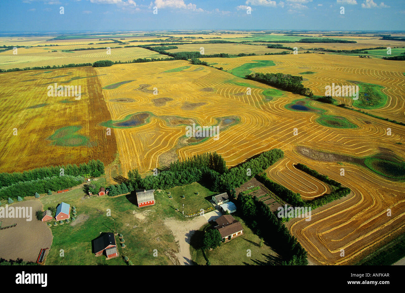 Aerial of farmingn in saskatchewan hi-res stock photography and images ...