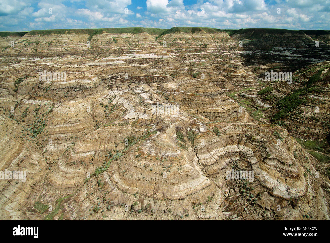 aerial of badlands, Alberta, Canada Stock Photo - Alamy