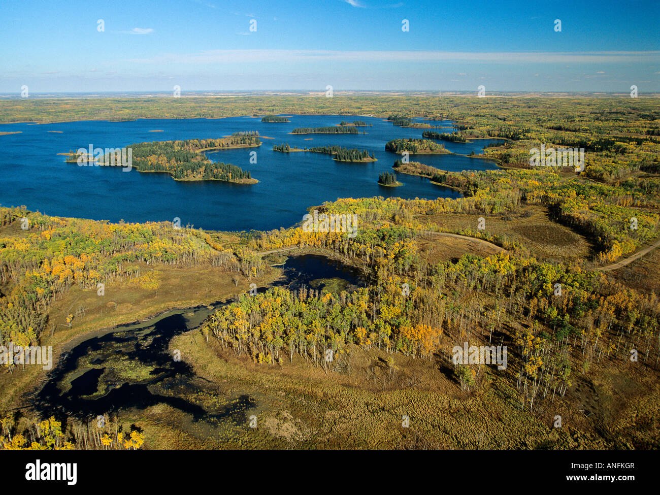 Aerial of elk island national park hi-res stock photography and images ...