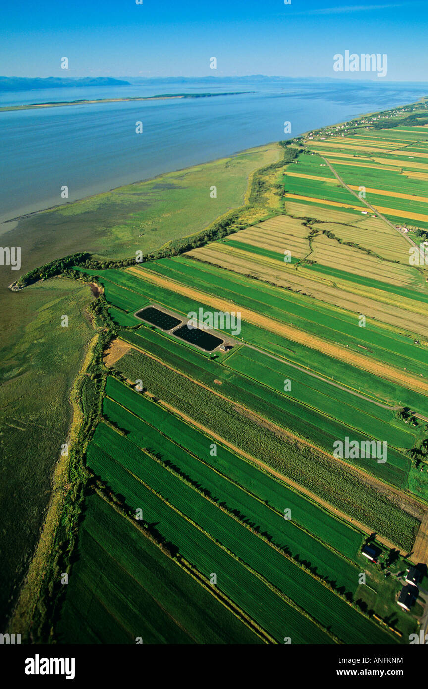 Aerial of the south shore with the saint lawrence river hi-res stock ...