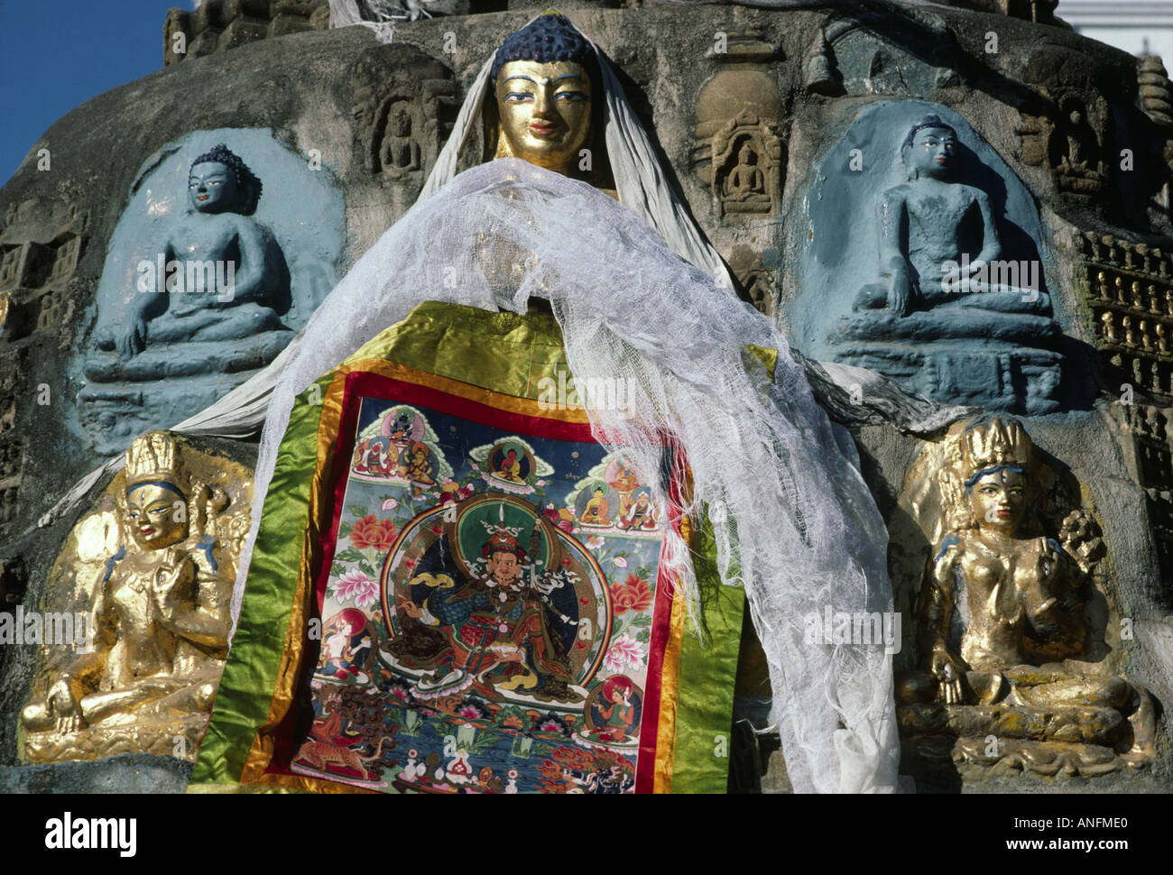Decorated Buddhist shrine. India Stock Photo - Alamy