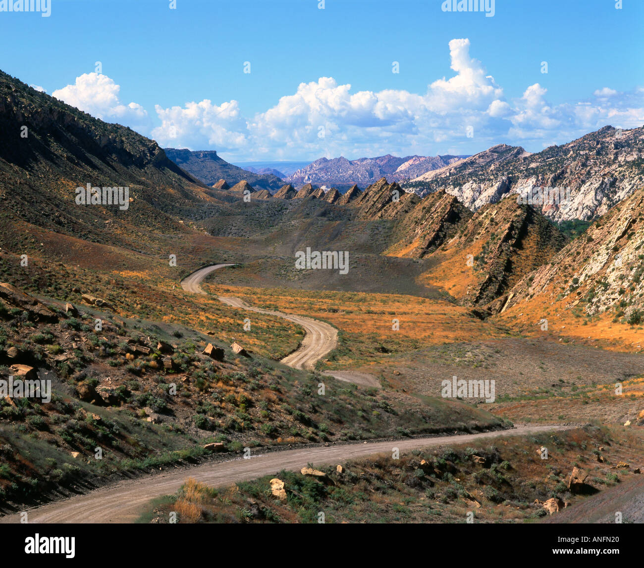 Rural road in Grand Escalante National Monument View of the Vermillion ...