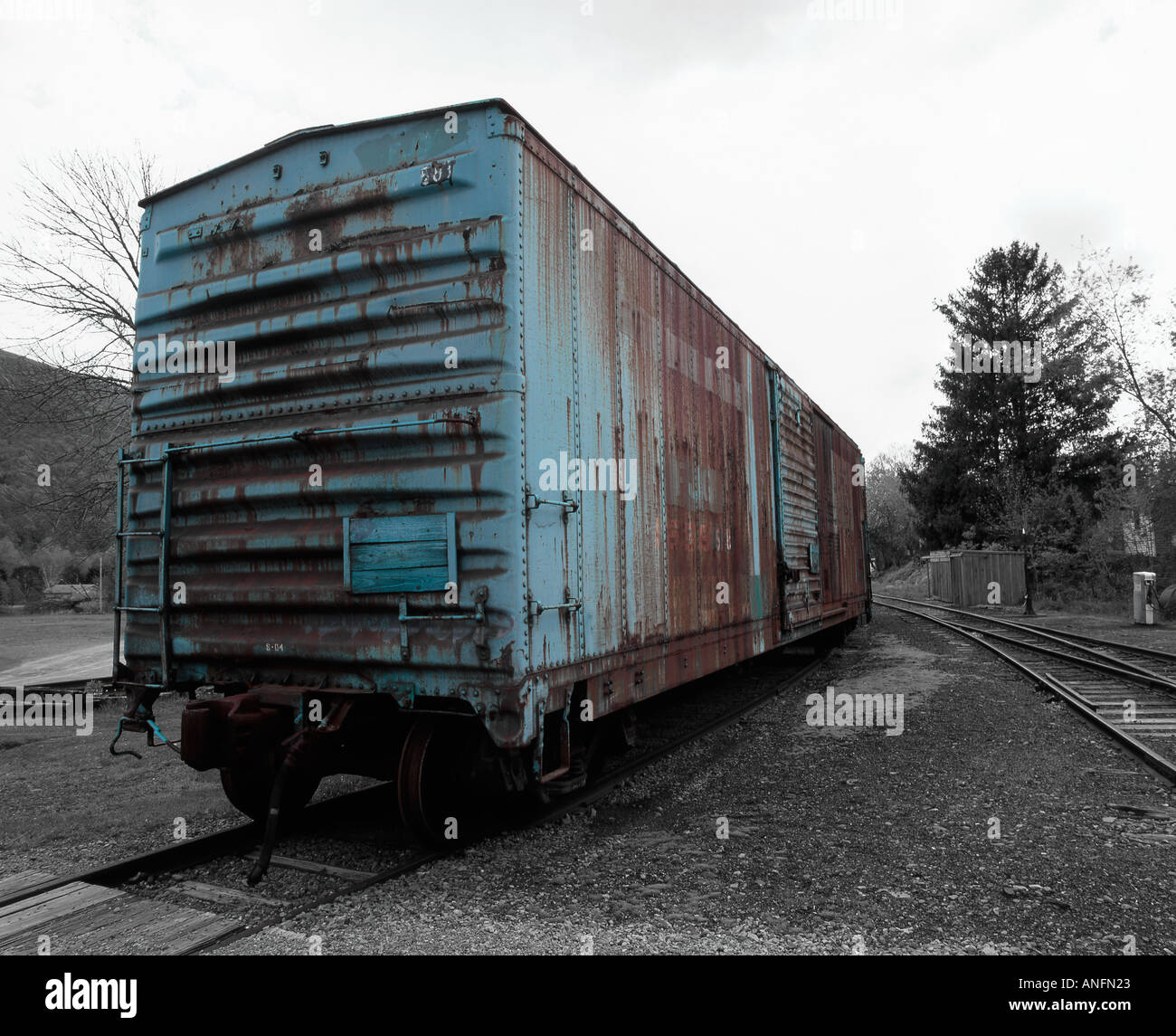 Abandoned rail car in northern Catskill Mountains New York Stock Photo ...