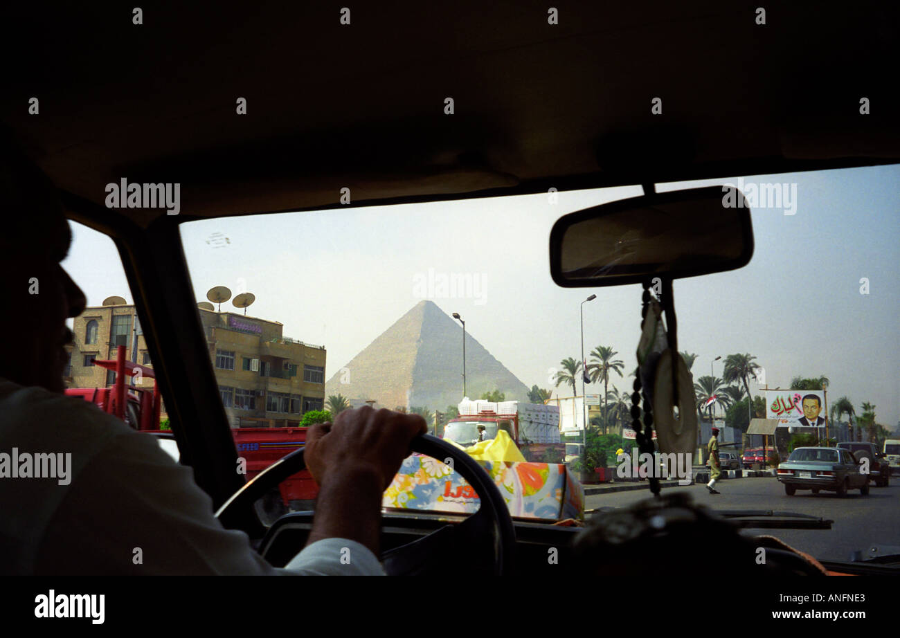 Cairo traffic pyramids hi-res stock photography and images - Alamy
