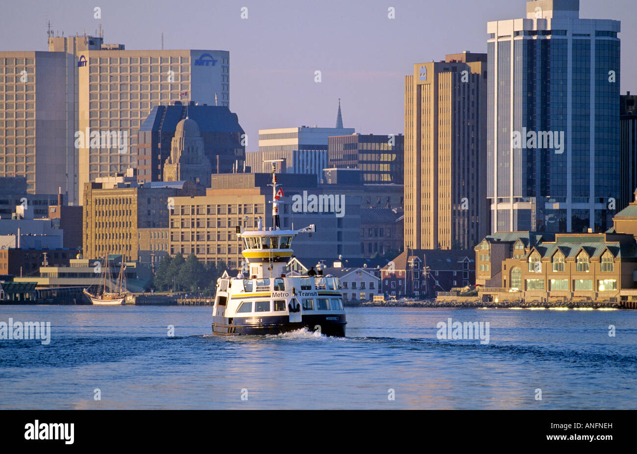 Ferry boat in harbour, Purdy's Wharf, Halifax, Nova Scotia, Canada ...