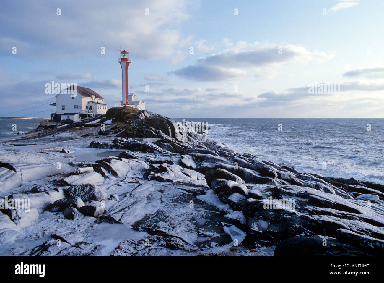 Cape Fortune Lighthouse, Yarmouth, Nova Scotia, Canada Stock Photo - Alamy