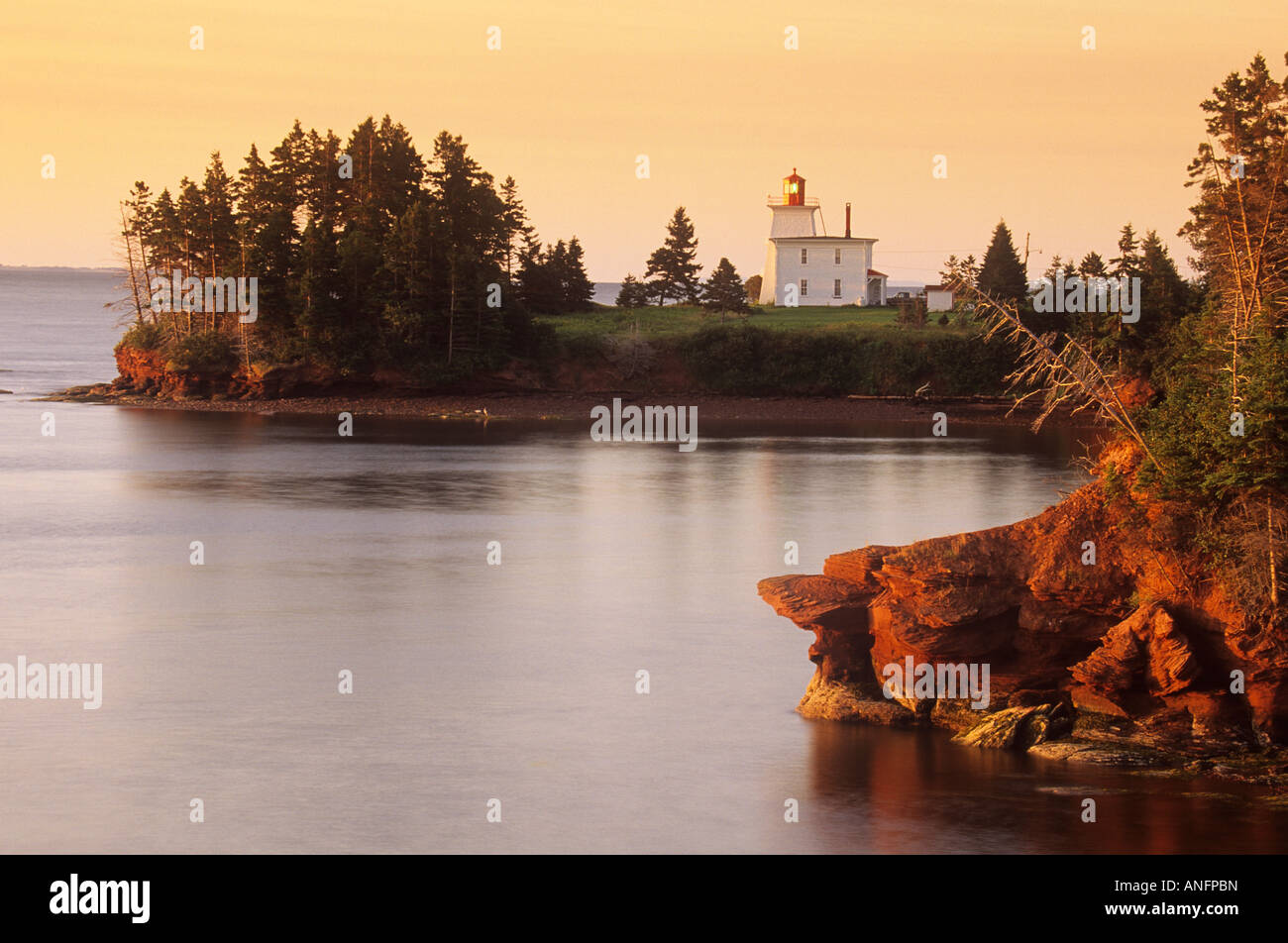 blockhouse lighthouse, rocky point, prince edward island, canada Stock ...