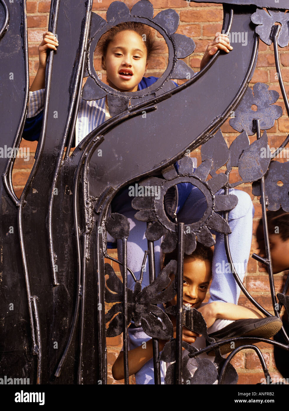 Inner City School Children on Sculpted Ecological Gate, Norman St ...