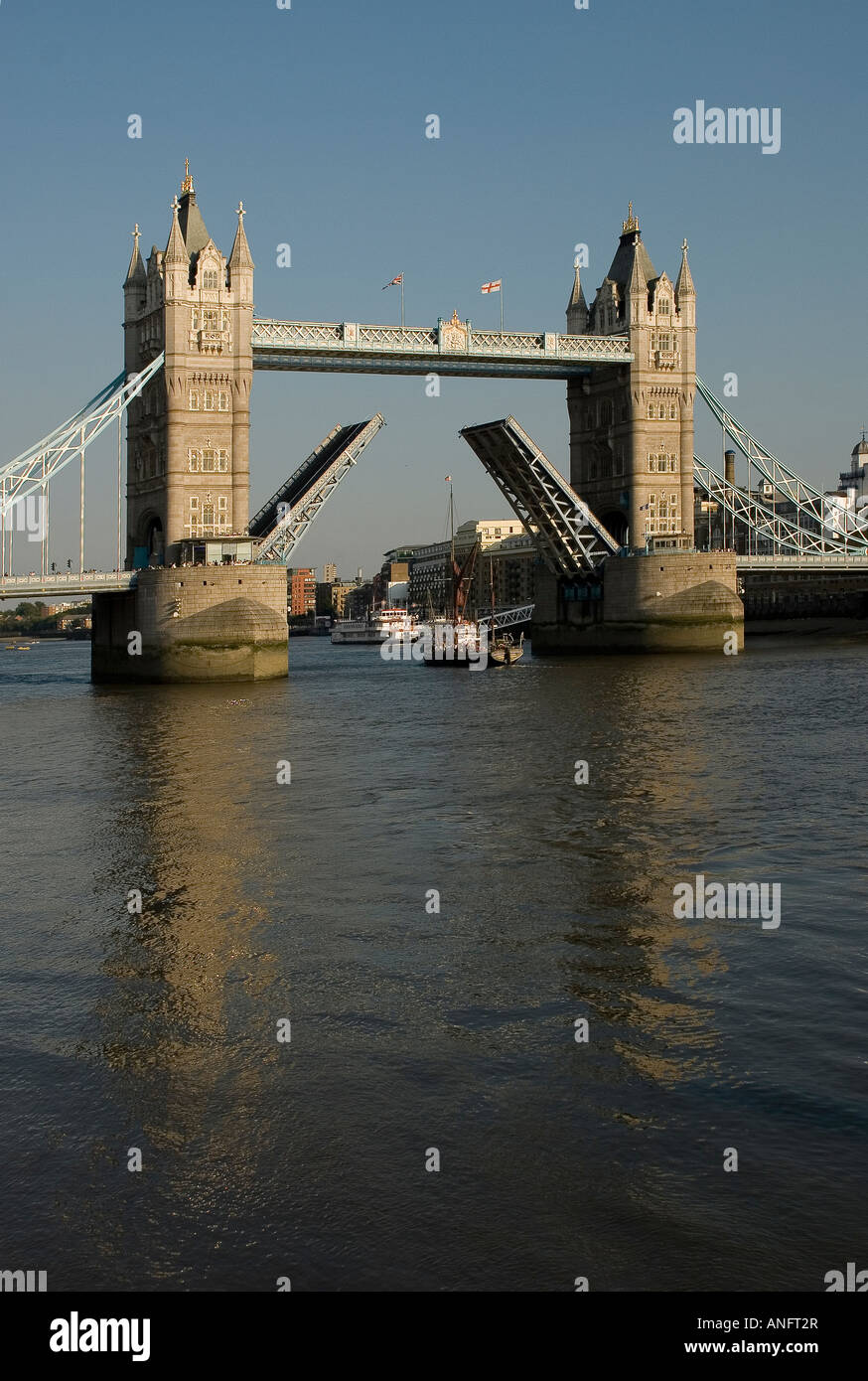 Daytime Opening of Tower Bridge, London, United Kingdom Stock Photo - Alamy