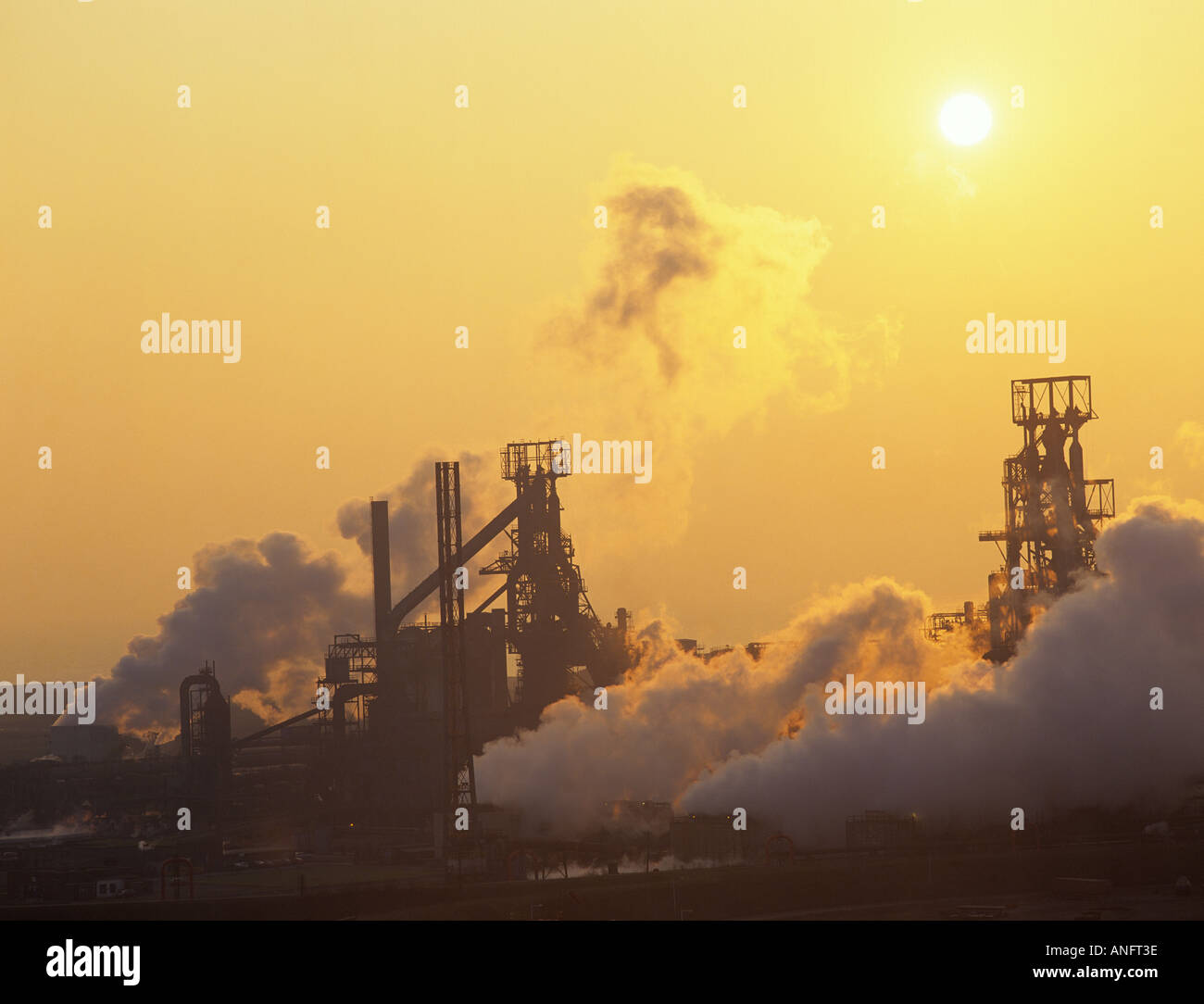 Atmospheric Pollution from Steelworks, Port Talbot, South Wales, UK ...
