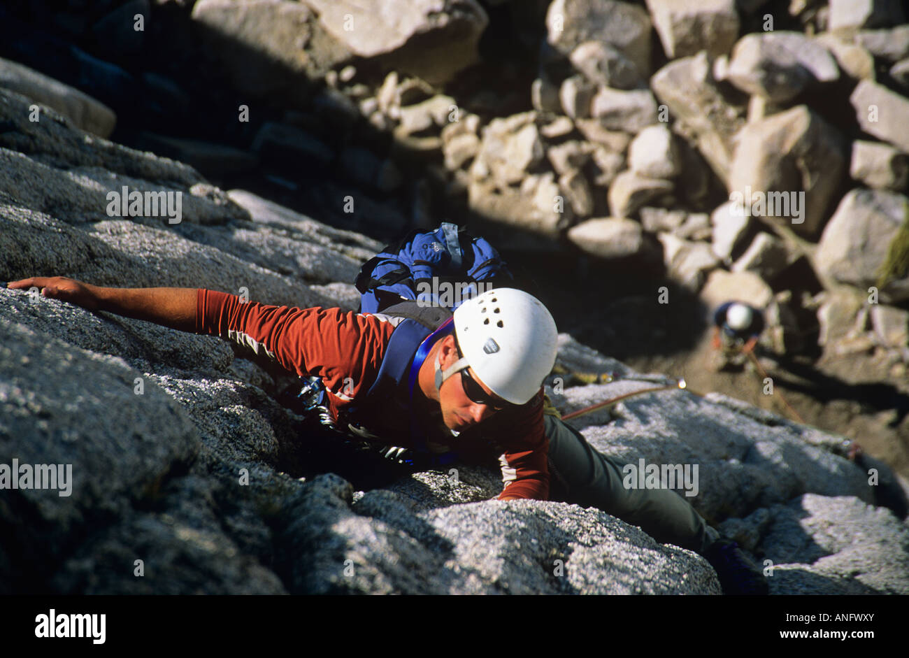Climber being belayed hi-res stock photography and images - Alamy