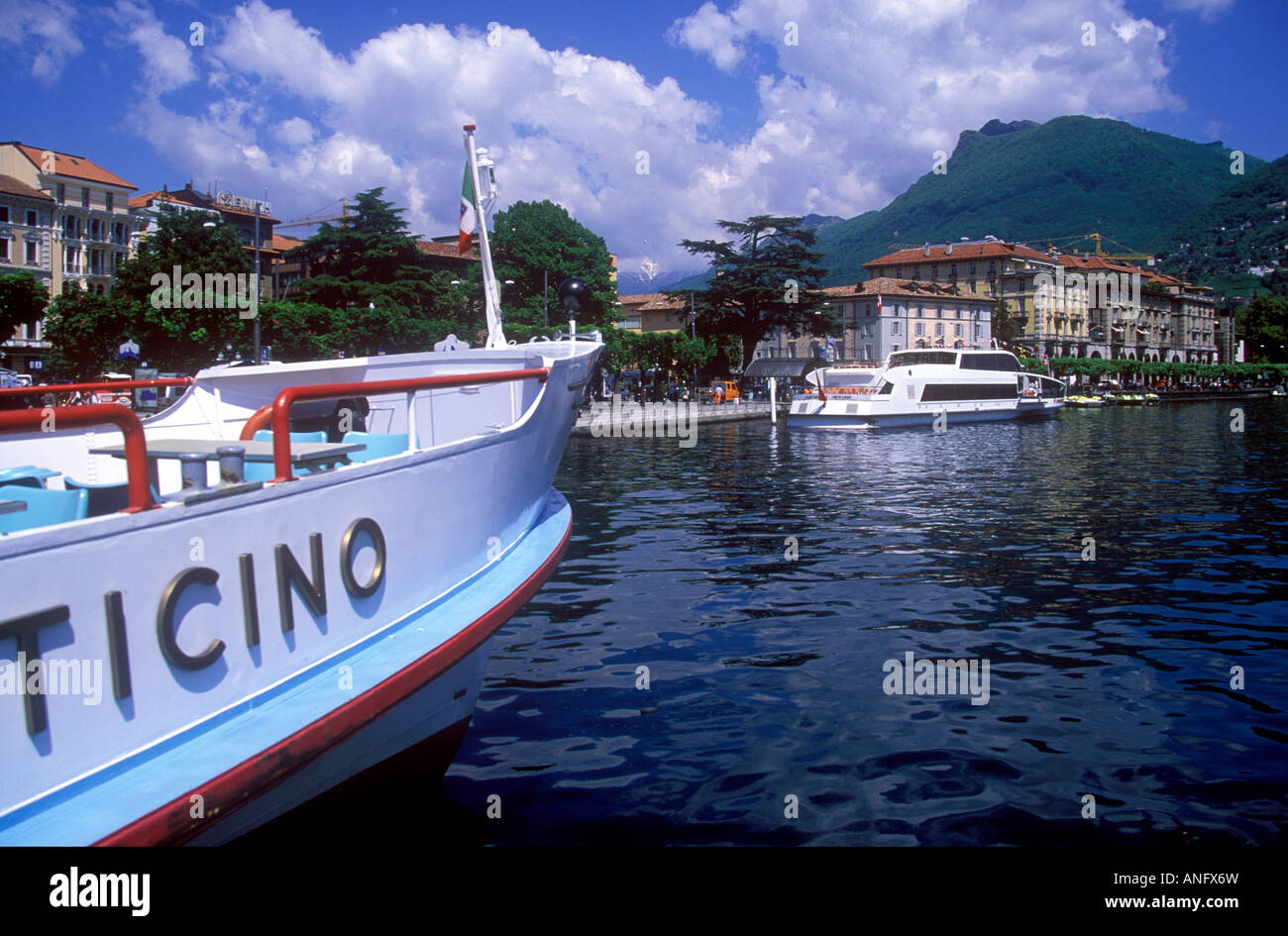 Lugano - View of the resort and Lake Lugano Stock Photo - Alamy