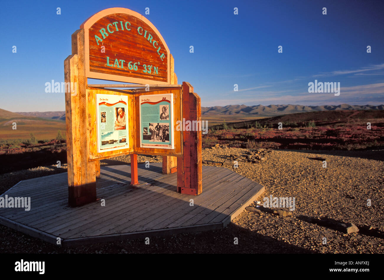 Arctic circle sign dempster hi-res stock photography and images - Alamy