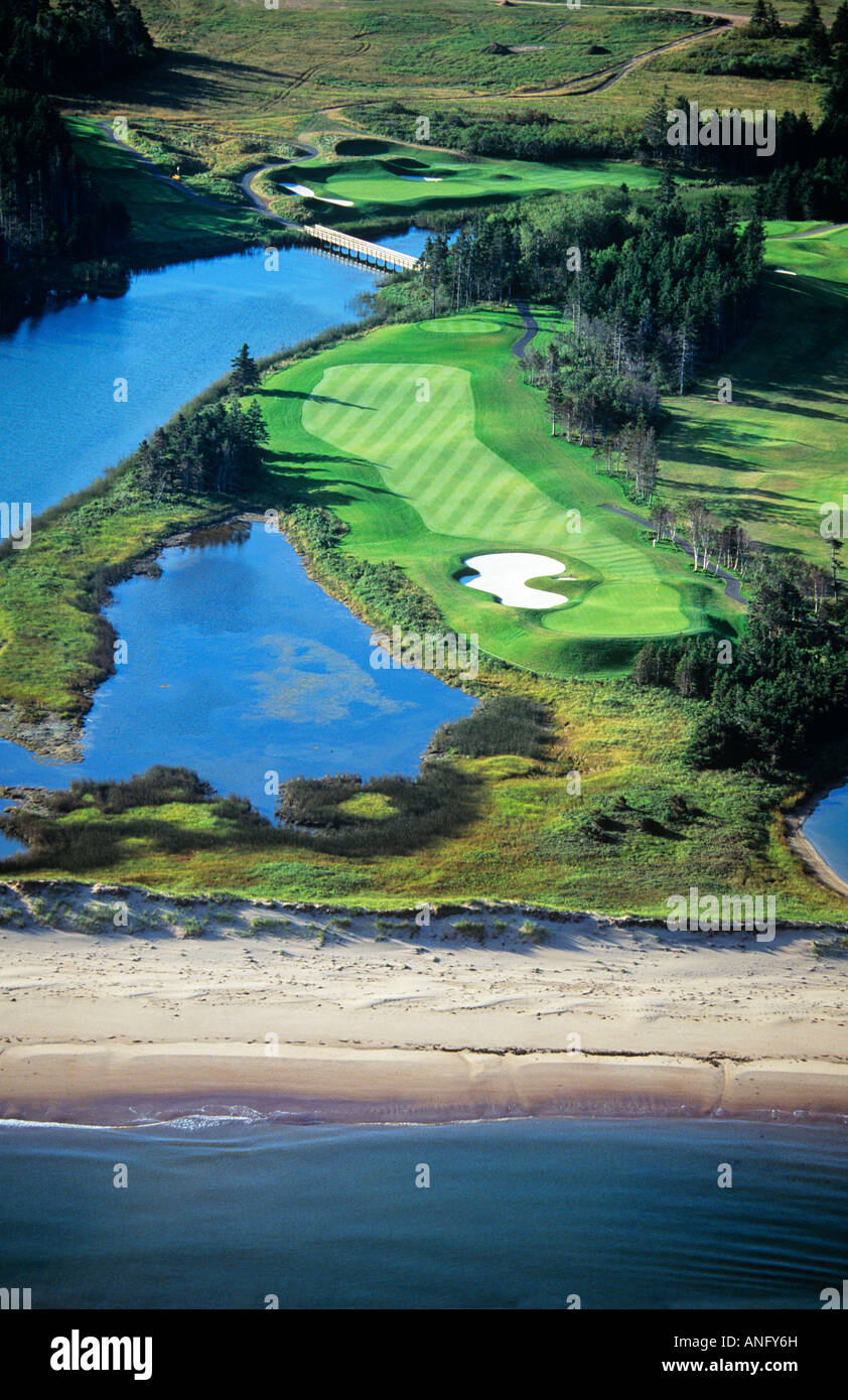 Aerial of The Links at Crowbush Cove, Lakeview, Prince Edward Island ...