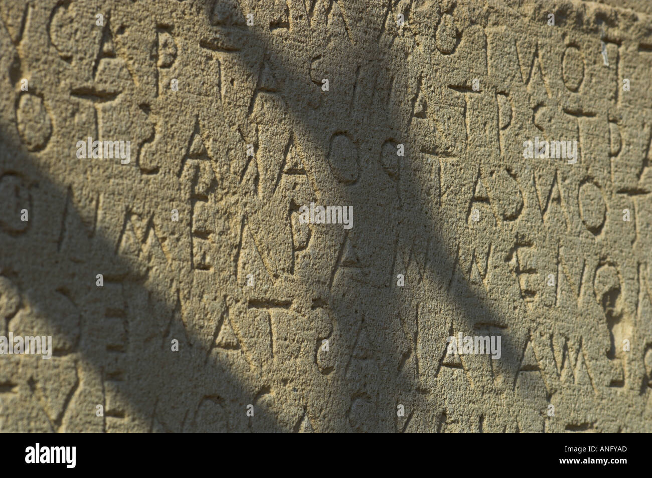 Greece Crete South Coast Gortyna archeological site close up of Stone ...