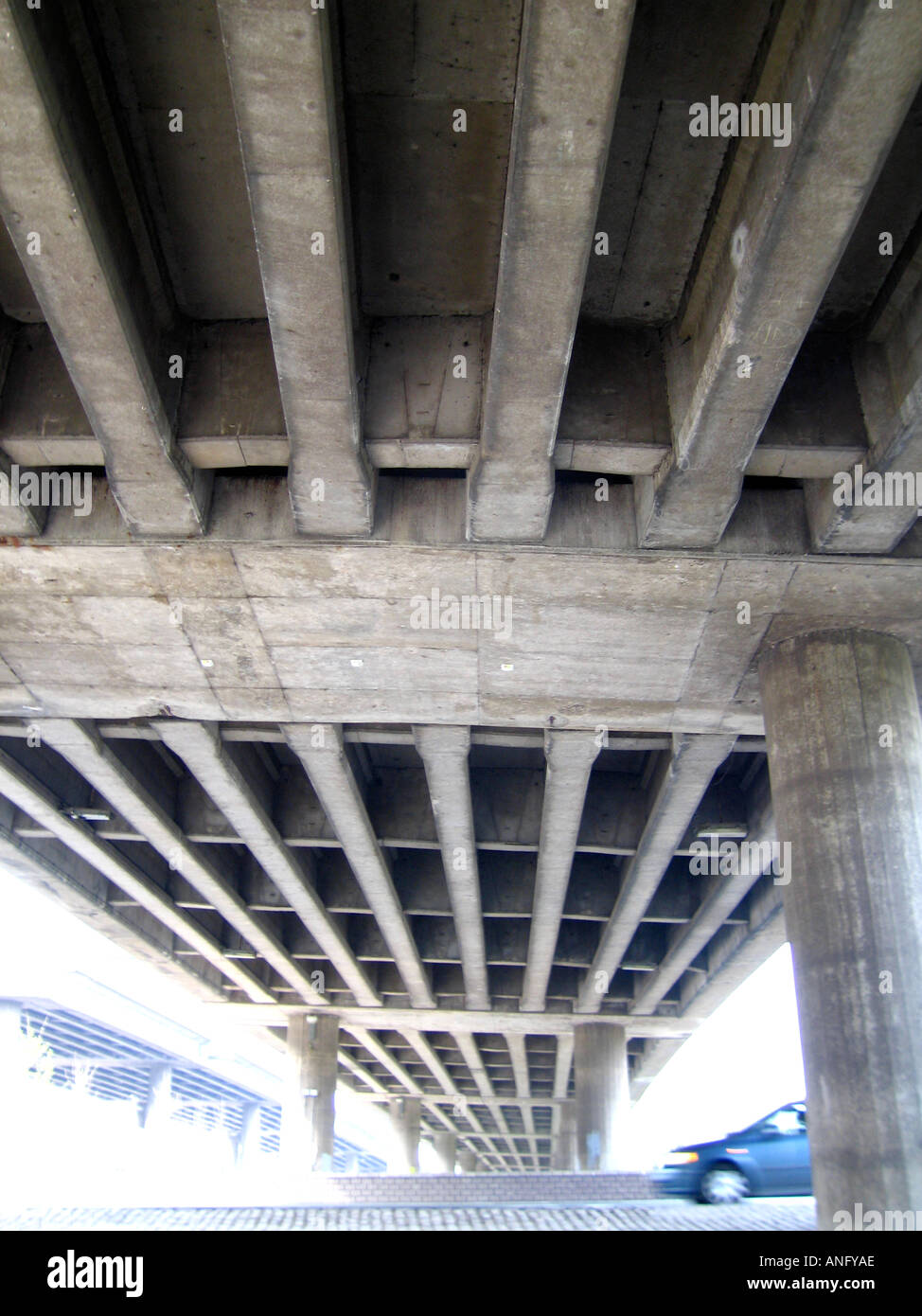 Urban landscape at motorway underpass Stock Photo - Alamy