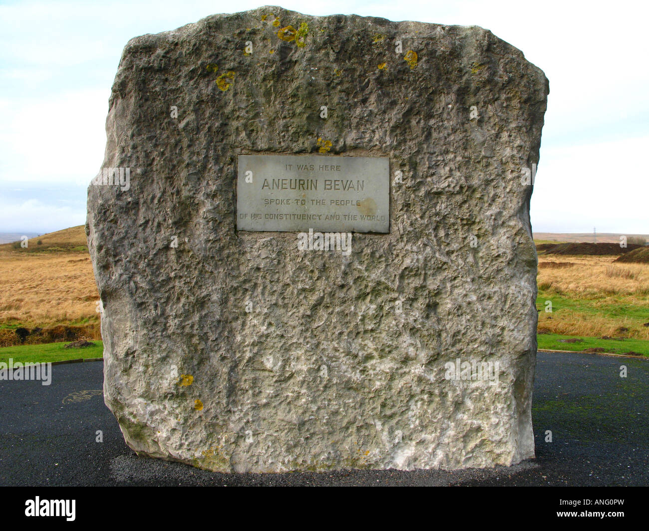 The Aneurin Bevan memorial stones Tredegar, South Wales, UK. Founder of ...