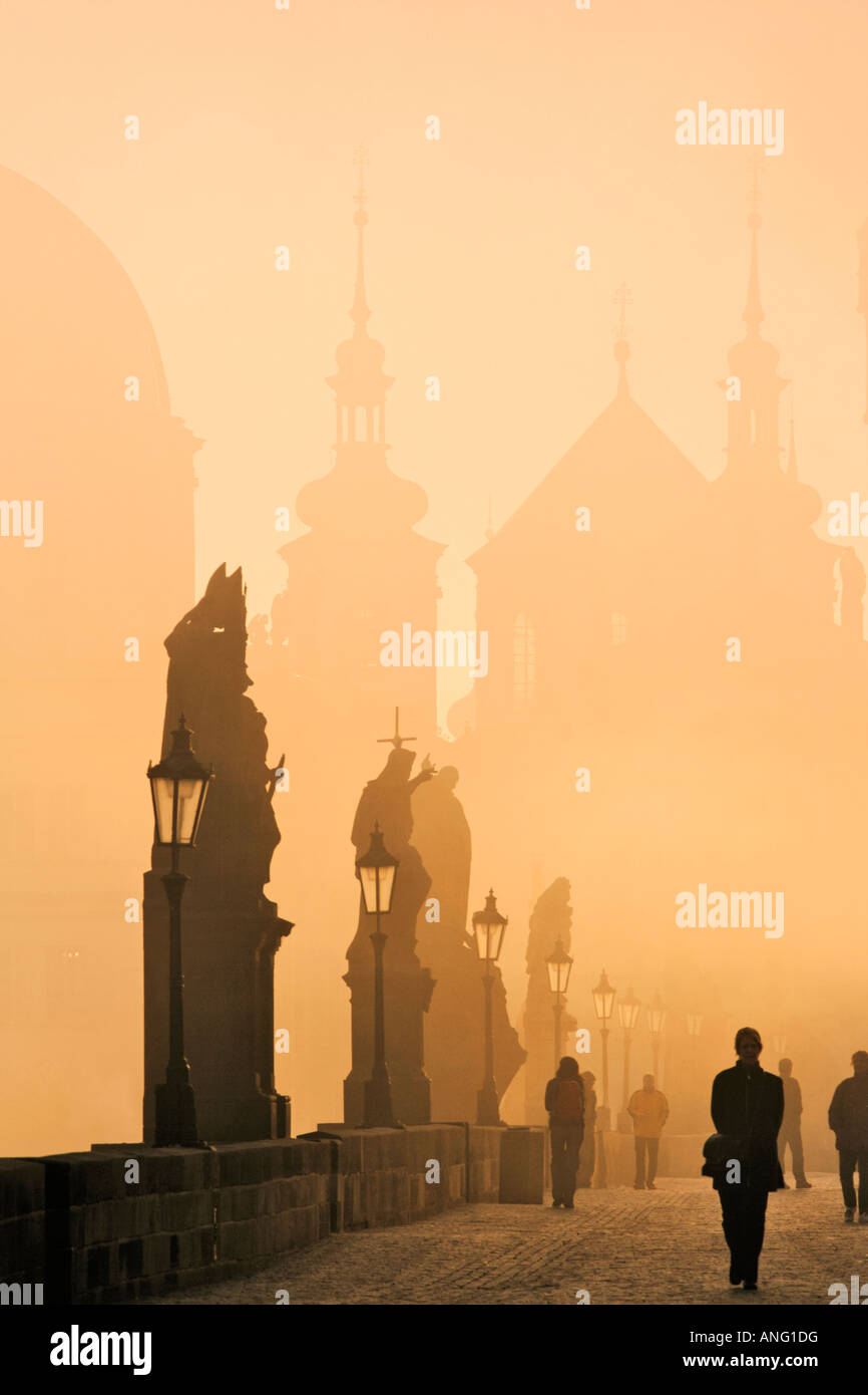 Prague towers in fog hi-res stock photography and images - Alamy