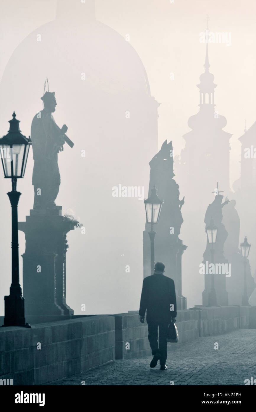 Prague towers in fog hi-res stock photography and images - Alamy