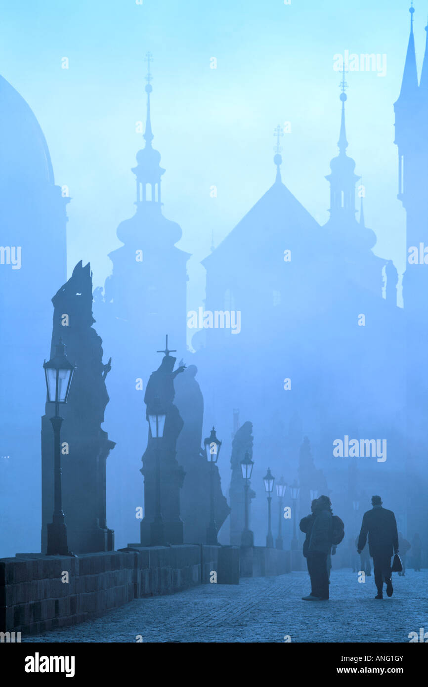 Prague towers in fog hi-res stock photography and images - Alamy