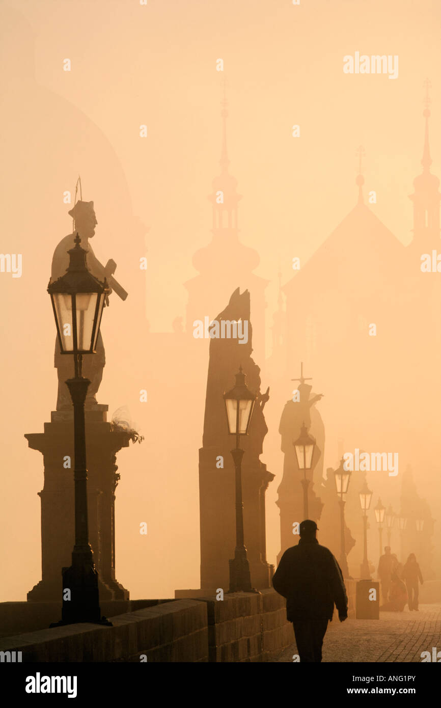 Prague towers in fog hi-res stock photography and images - Alamy